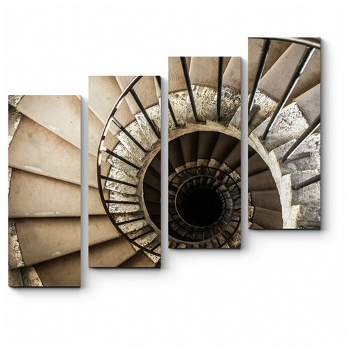 Модульная картина Винтовая лестница 100x86