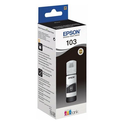 Чернила EPSON 103 (C13T00S14A) для СНПЧ EPSON L3100/L3101/L3110/L3150/L3151/L1110 черные, 1 шт