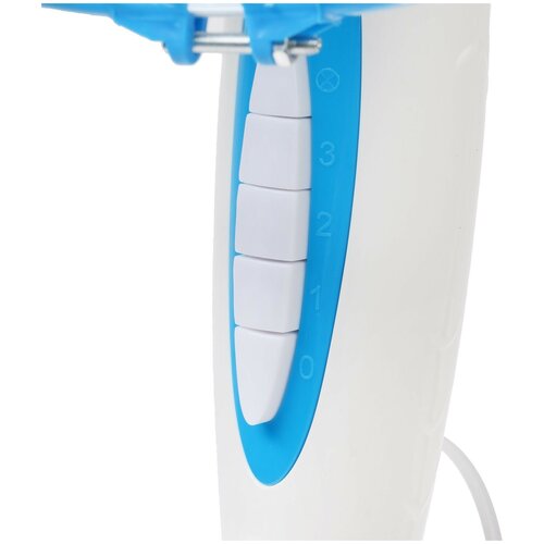 Напольный вентилятор LOF-01 1шт, напольный, 40 - 45 Вт, 3 режима, бело-синий, белый, синий