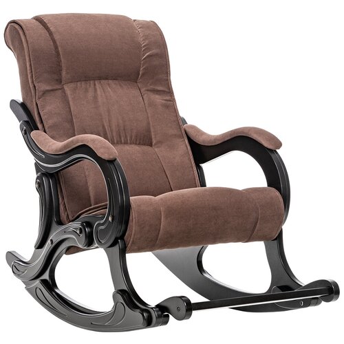 Кресло-качалка Leset Модель 77, 69 x 126 см, обивка: велюр, цвет: коричневый
