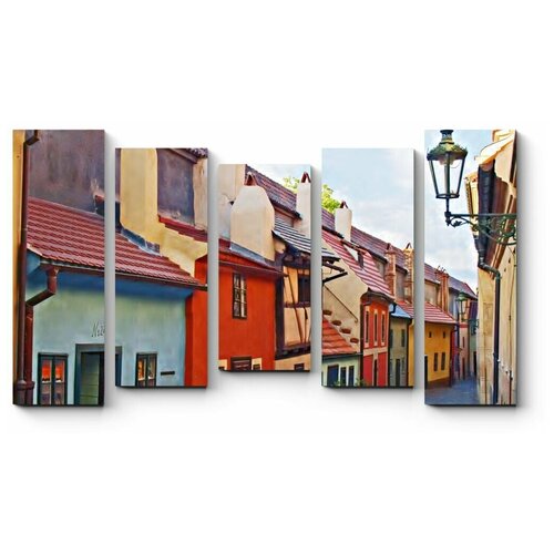 Модульная картина Живописные улочки Праги100x60
