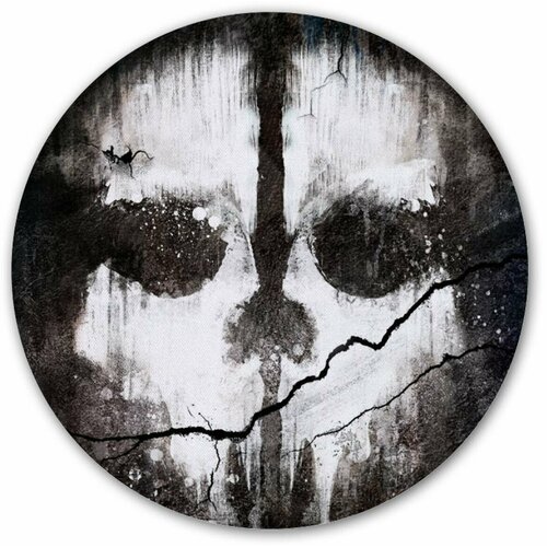 Коврик для мышки круглый COD Ghosts Skull