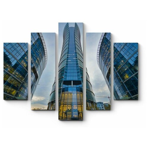 Модульная картина Зеркальная башня, Варшава135x108
