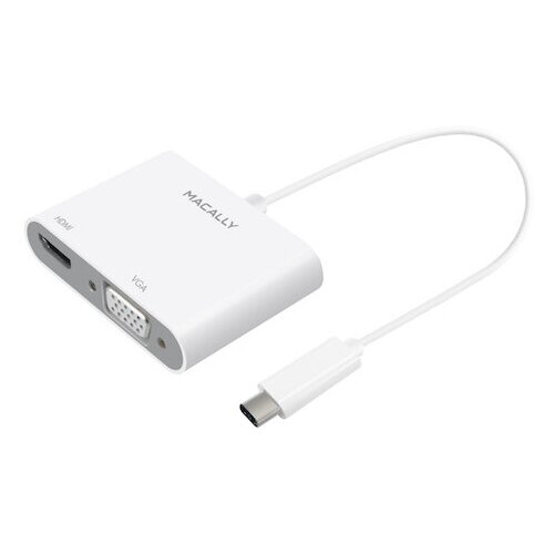 Адаптер Macally USB-C - VGA & HDMI