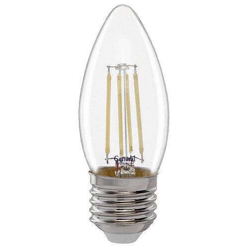 Лампа LED филамент 7W E27 4500 свеча General
