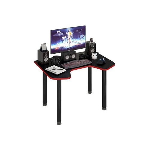 Компьютерный стол Мэрдэс СКЛ-Игр120МОЧ, цвет: черно-красный