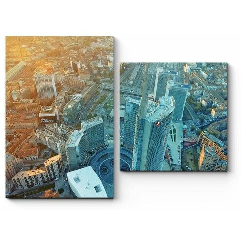 Модульная картина Над небоскребами Милана100x75