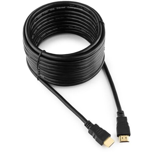 Кабель HDMI Cablexpert, 7.5м, v2.0, 19M/19M, черный, позол. разъемы, экран, пакет