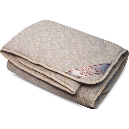 Одеяло овечья шерсть 250 гр/м2 легкое, стеганное, ткань - хлопок, 172*205
