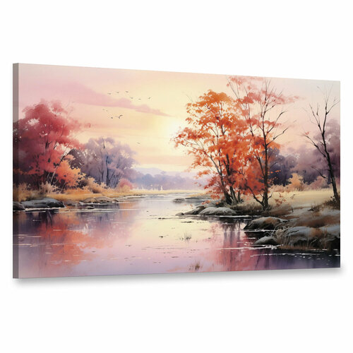 Интерьерная картина 100х60 "Осенний рассвет"
