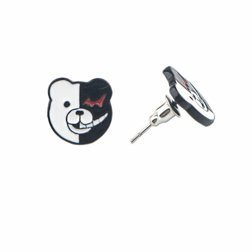 Серьги одиночные Redweeks, черный, белый