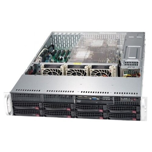 Сервер Supermicro SuperServer 6029P-TR без процессора/без ОЗУ/без накопителей/количество отсеков 3.5" hot swap: 8/LAN 1 Гбит/c