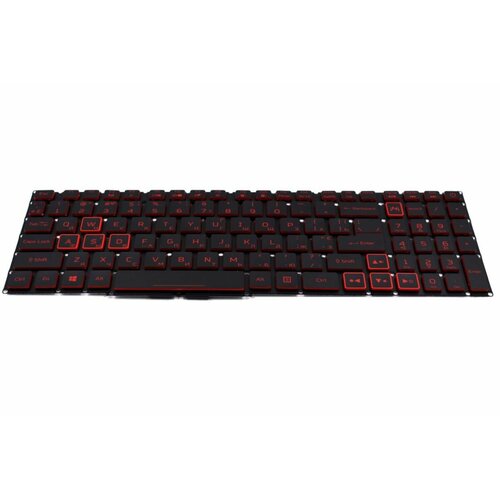 Клавиатура для Acer Nitro 5 AN515-54-54M2 ноутбука с красной подсветкой