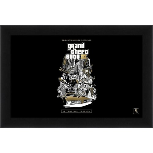 Плакат, постер на холсте Grand Theft Auto III. Размер 42 х 60 см