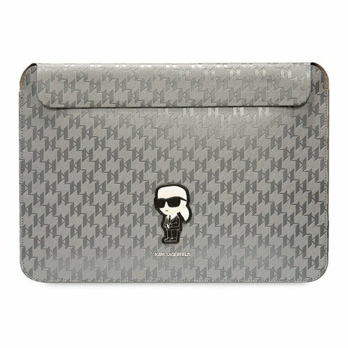 Karl Lagerfeld для ноутбуков 13"/14" чехол-папка Saffiano Sleeve Monogram NFT Karl Ikonik Silver