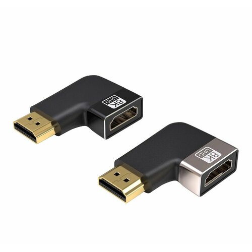 Адаптер "B&P" ver 2.1 HDMI 19F to HDMI 19M 8K UHD, 48Gbps правый