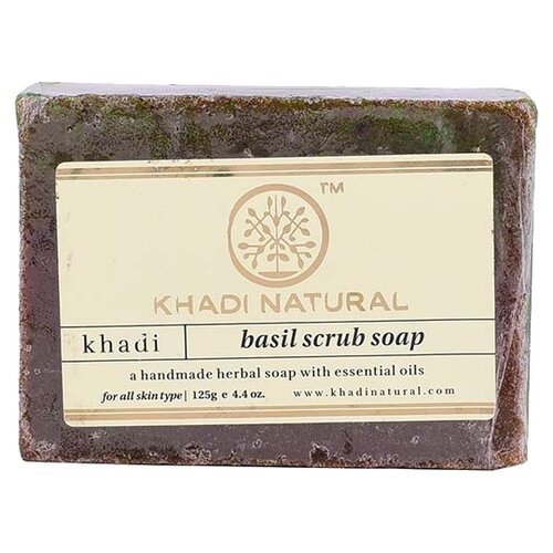 Khadi Natural Мыло-скраб Basil scrub soap, 125 г