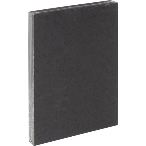 Обложки для переплета картонные А4 230 г/кв. м черные зернистая кожа (100 штук в упаковке), 1128552