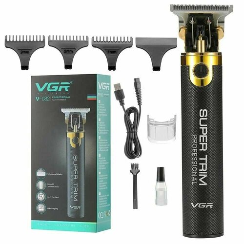 Профессиональный беспроводной триммер для стрижки волос, бороды и усов VGR V-082