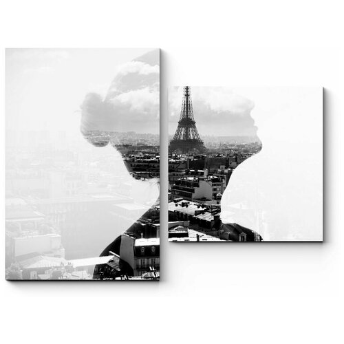 Модульная картина Очарование Парижем 90x68