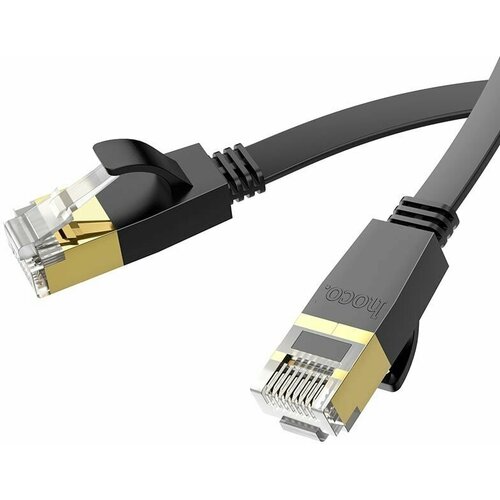 Кабель для интернета Hoco US07 Gigabit Ethernet, плоский, чистая медь, категория 6, 10м