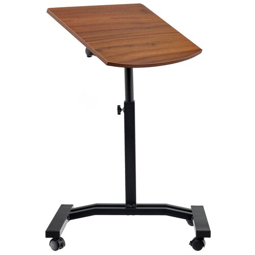 Прикроватный столик для ноутбука "Ролет" BRADEX, стол трансформер регулируемый по высоте на колесиках, темное дерево