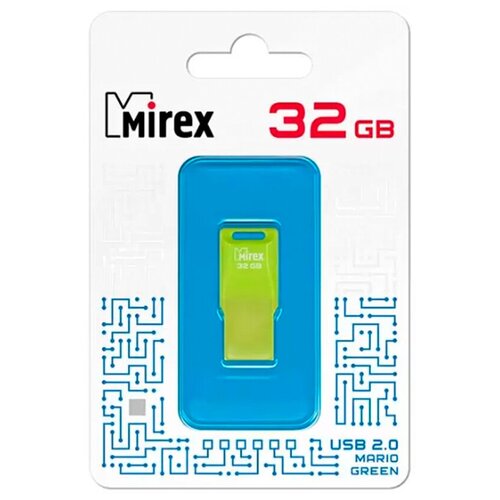 Флеш-накопитель USB 32GB Mirex MARIO зелёный (ecopack) (ecopack)
