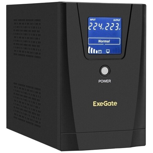 ИБП ExeGate EP285509RUS SpecialPro Smart LLB-1600. LCD. AVR.8C13. USB, black