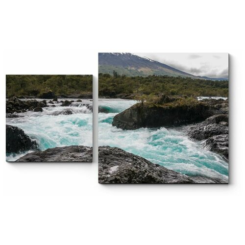 Модульная картина Водопады в чилийском национальном парке 110x66