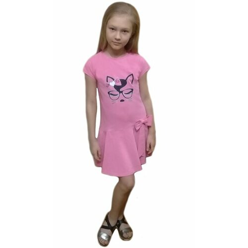 Платье Эврика, размер 110-60-54, розовый