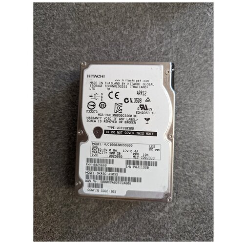Жесткий диск 0b25660, Hitachi DKR5C-J30SS, 300Gb, SAS