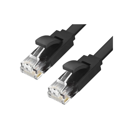 Кабель LAN для подключения интернета cat.6 UTP 1м патч-корд patch cord шнур провод для роутер smart TV ПК черный