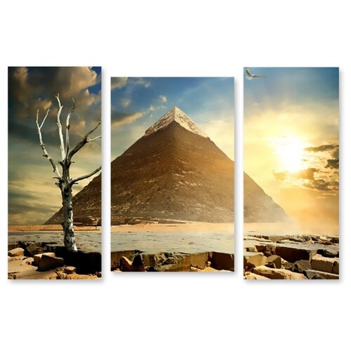 Модульная картина на холсте "Египетская пирамида" 120x82 см