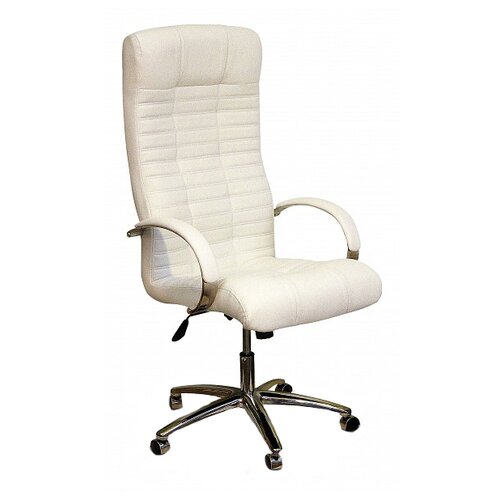 Компьютерное кресло Креслов Атлант КВ-02-131112 для руководителя, обивка: искусственная кожа, цвет: белый