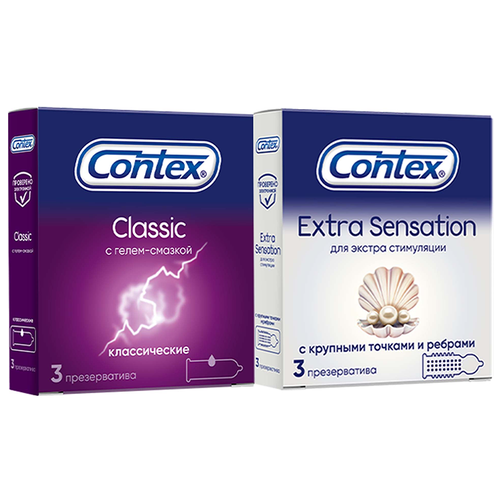 Презервативы Contex Classic + Extra Sensation, 2 уп. по 3 шт.