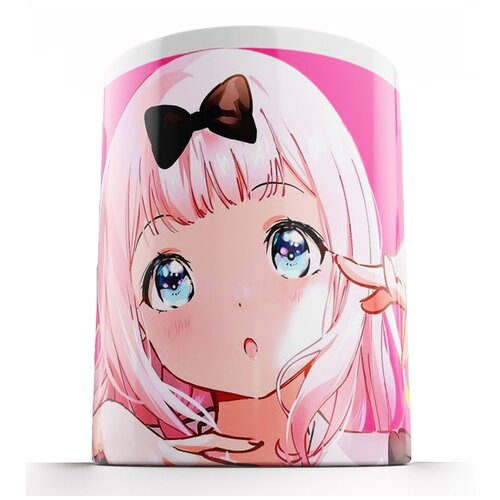 Кружка с принтом аниме ахегао Госпожа Кагуя, в любви как на войне Anime Kaguya-sama: Love Is War