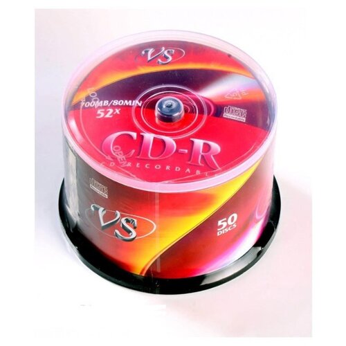 Носители информации CD-R, 52x, VS, Cake/50, VSCDRCB5001