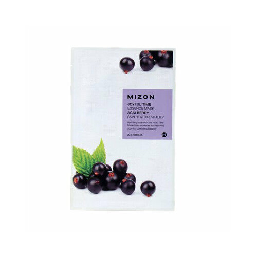 Тканевая маска для лица с экстрактом ягод асаи MIZON Joyful Time Essence Mask Acai Berry, 23 г
