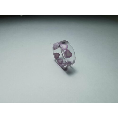 Кольцо-кулон, полимерная глина, размер 13, фиолетовый, бесцветный