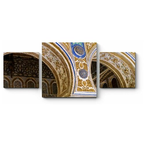 Модульная картина Декорированные подковы арки150x64