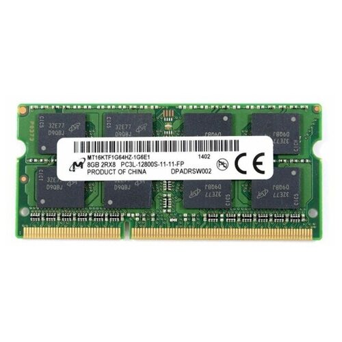 Оперативная память Micron 8 ГБ DDR3L 1600 МГц SODIMM CL11 MT16KTF1G64HZ-1G6E1