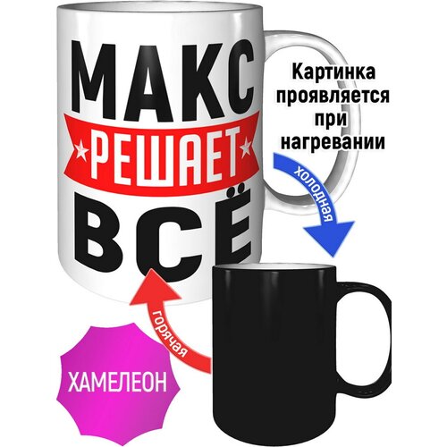 Кружка Макс решает всё - хамелеон