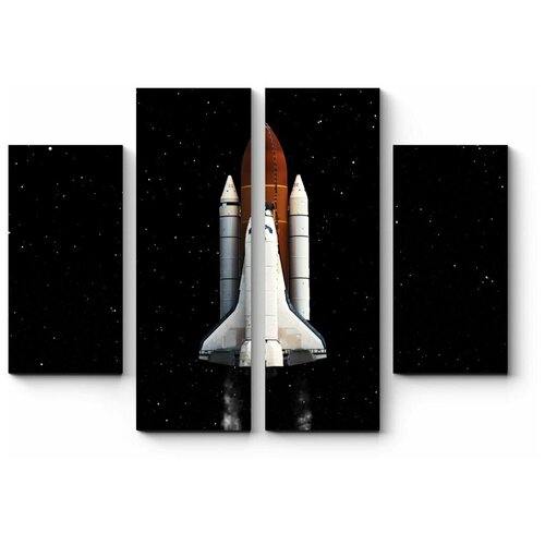 Модульная картина Взлёт космического шаттла 150x113