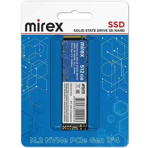 Накопитель SSD Mirex 512GB M.2 NVMe PCle Gen 3*4 (N930E)