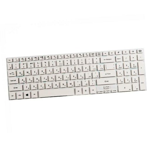 Клавиатура (keyboard) для ноутбука Acer, белая без рамки, гор. Enter KB. I170A.402