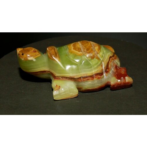 Сувенир ручной работы из натурального камня Оникс "Черепаха" 15 см.
