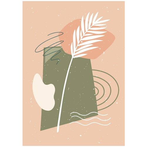 Постер / Плакат / Картина Цветы и растения - Белая веточка 50х70 см в подарочном тубусе