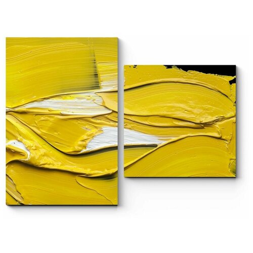 Модульная картина Желтым по черному 140x105