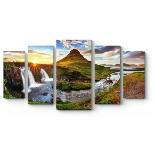 Модульная картина Живописный пейзаж Исландии200x110