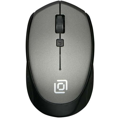 Мышь Oklick, мышь оптическая, мышь беспроводная, USB, мышь 1600 dpi, мышь черного и серого цвета